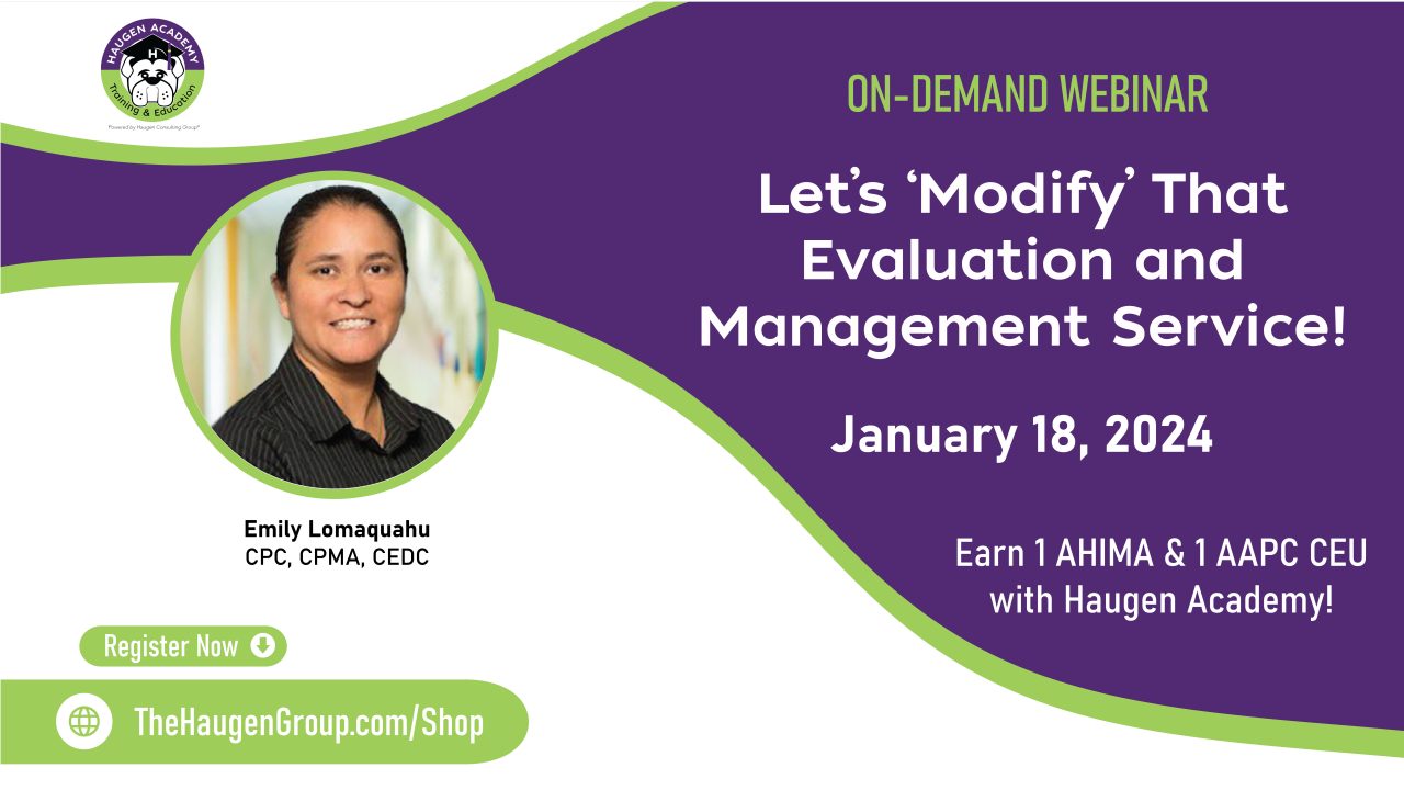 On-Demand Webinar Release: Let’s ‘Modify’ That Evaluation and ...